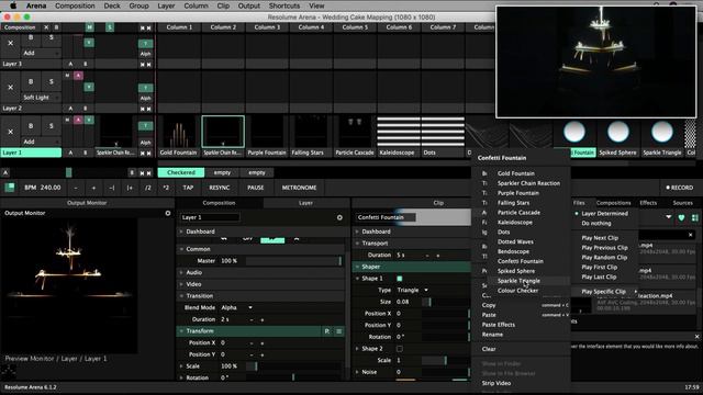 Resolume Arena 6 Tutorial _ Learn Cake Mapping (4_6) Automated Playback