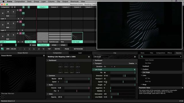Resolume Arena 6 Tutorial _ Learn Cake Mapping (3_6) Content & Effects