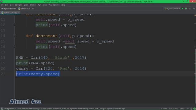 46.OOP class variables vs instance variables الفرق بين
