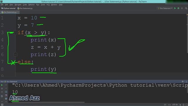 16.Python tutorial Else Statement  العباره الشرطيه