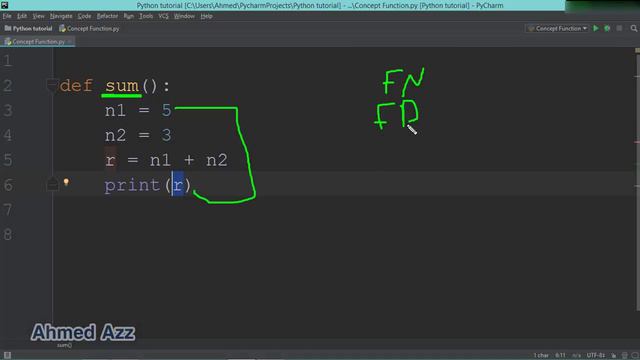 27.Python tutorial Function Call استدعاء الداله