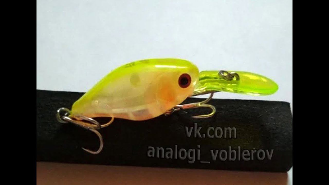Копия воблера - Jackall Diving Chubby 38 с Алиэкспресс