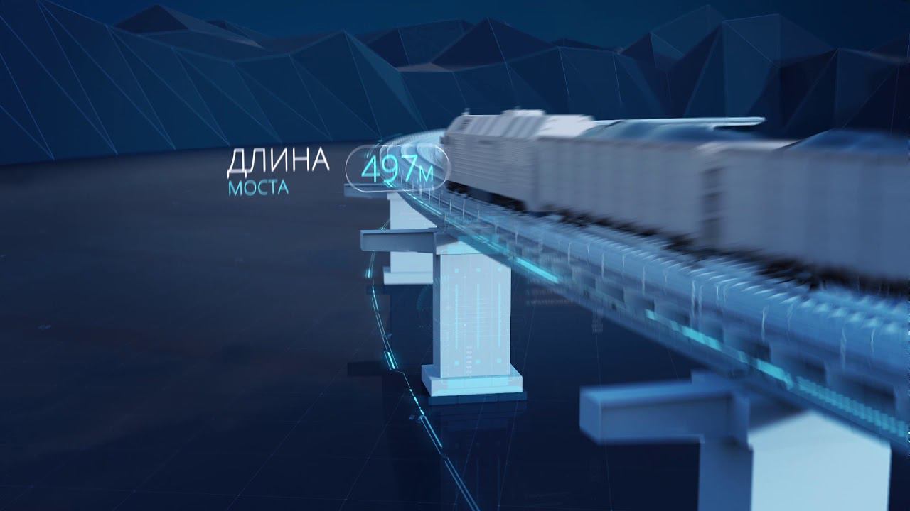 ТЭПК. 3D видео однопутного моста (железнодорожный мост), №1