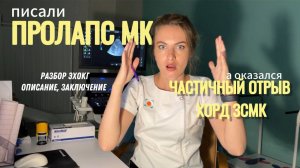 Писали ПРОЛАПС митрального клапана, а оказался ЧАСТИЧНЫЙ ОТРЫВ ХОРД! Эхокардиография. Разбор ЭхоКГ