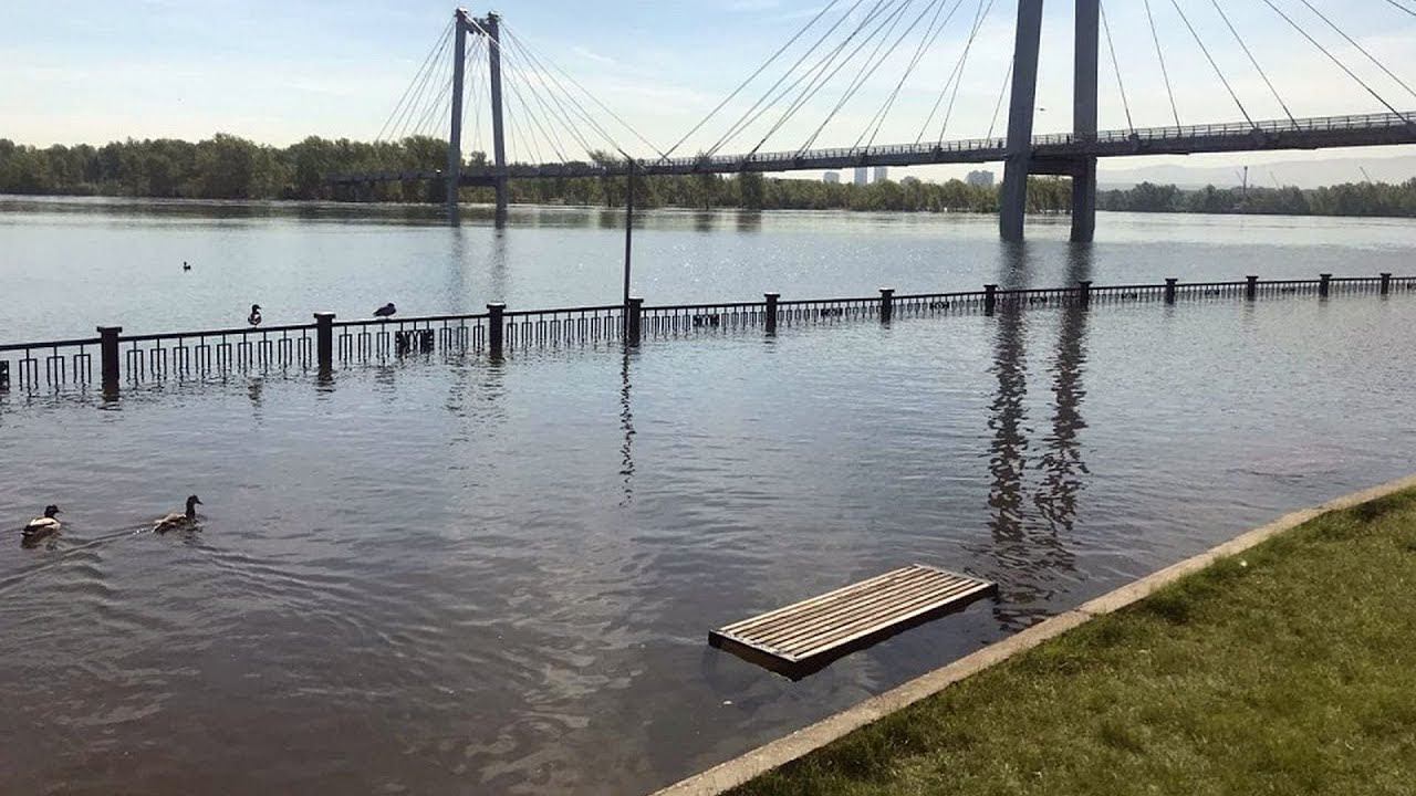 Паводок 2021. Красноярск затопило. Сброс воды с ГЭС. Съемка с высоты