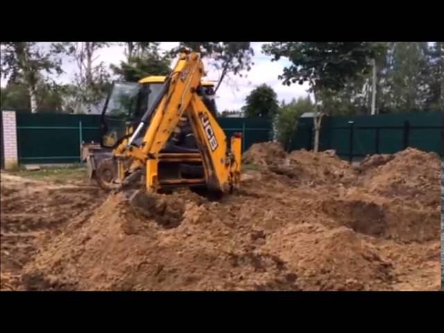 Рытьё котлована под фундамент экскаватором от ООО "ПСК ЭНЕРГИЯ"