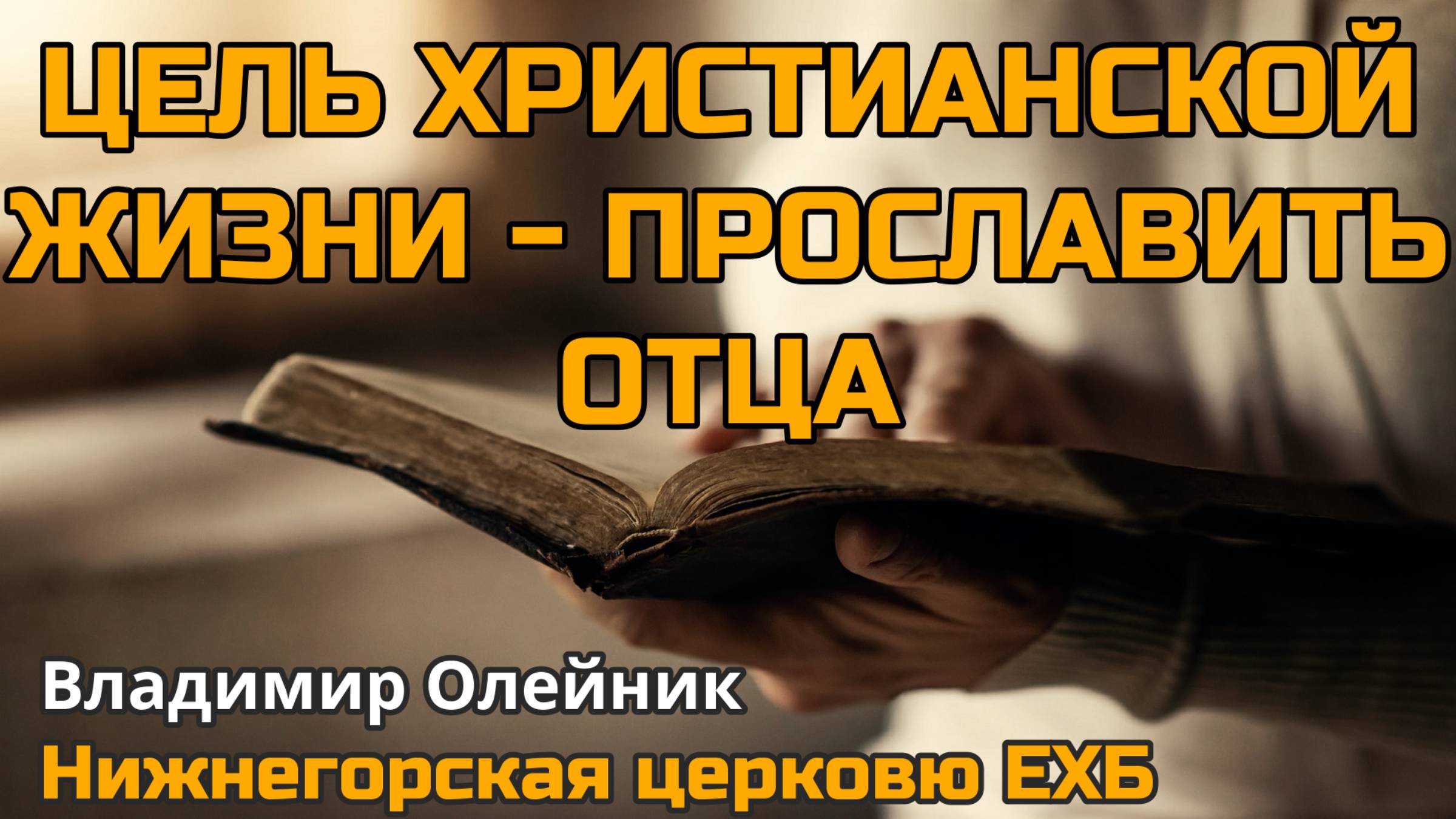 Цель христианской жизни - прославить Отца (Владимир Олейник)