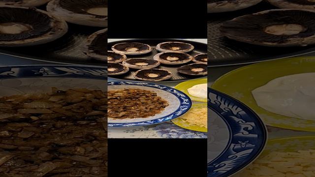 Шампиньоны, запеченные в духовке.Попробуйте, это очень вкусно!