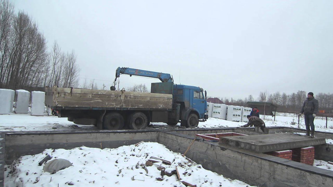 дом Шаховская, подготовка перед монтажом жб плит перекрытий  1 го этажа