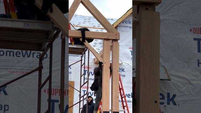 Installing Timber frame! #construction #concrete #design #home #realestate #building #foundation