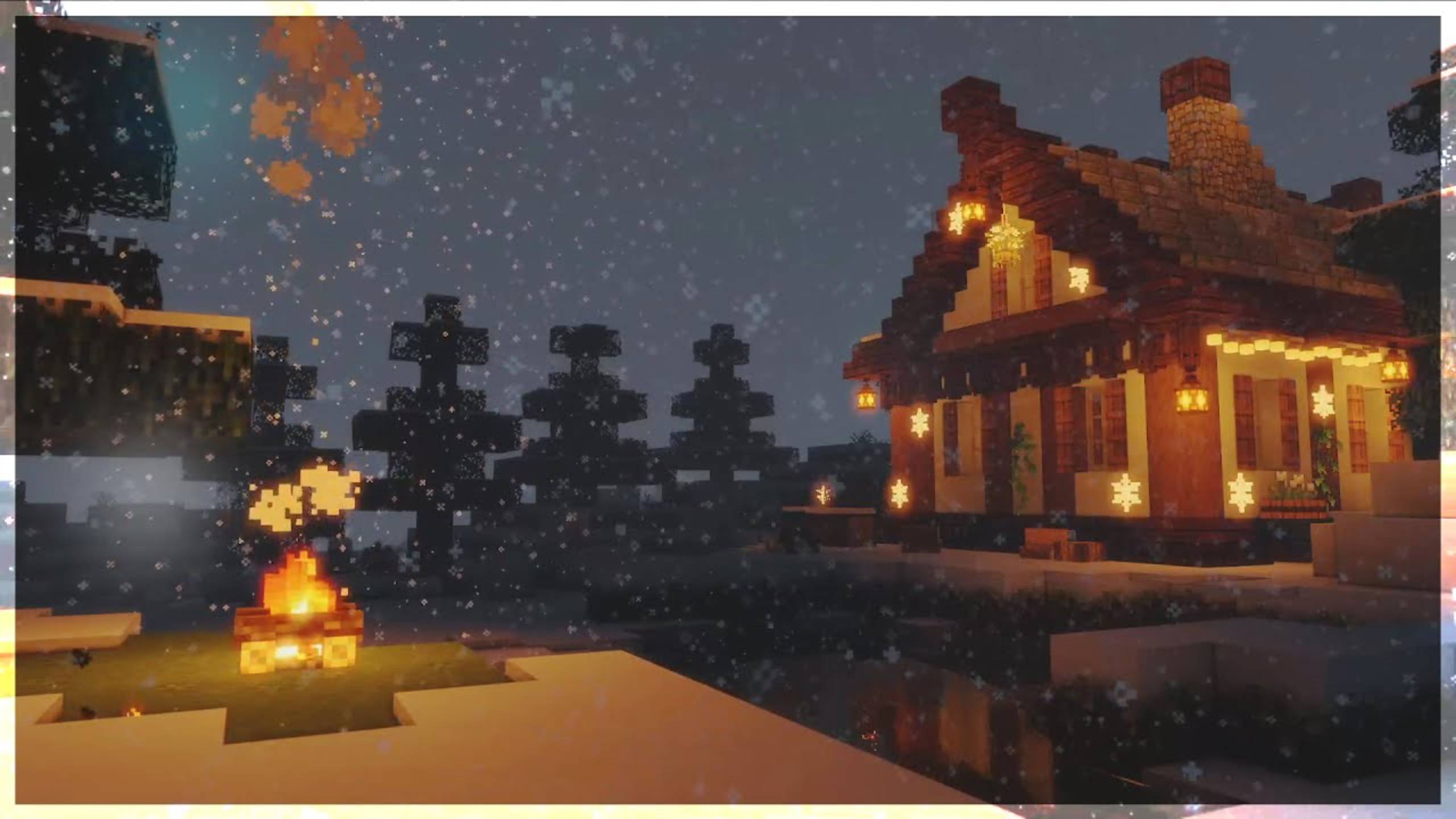 ❄️ Minecraft Winter Cabin w⧸ C418 Music ｜ 8 Hours