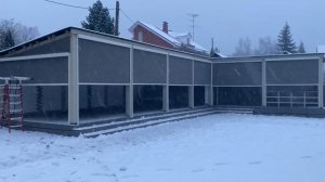г. Воскресенск-Автоматические мягкие шторы для террасы ч.1
