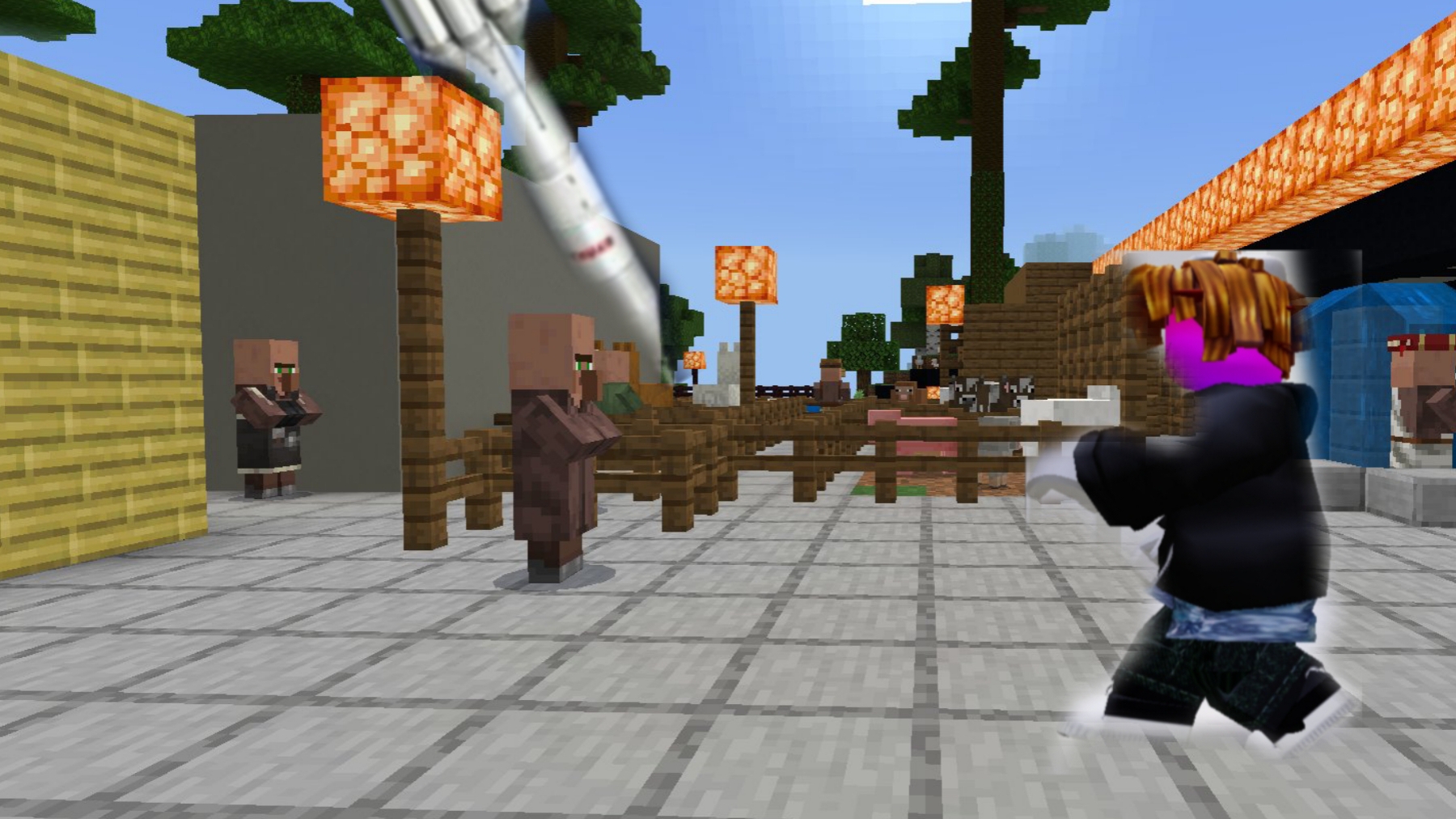 ЧТО К НАМ ЛЕТИТ В ГОРОД В MINECRAFT