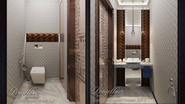 Дизайн гостевого санузла, интерьер санузла в современном стиле