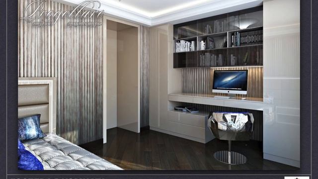 Дизайн Гостевой комнаты, дизайн кабинета в современном стиле