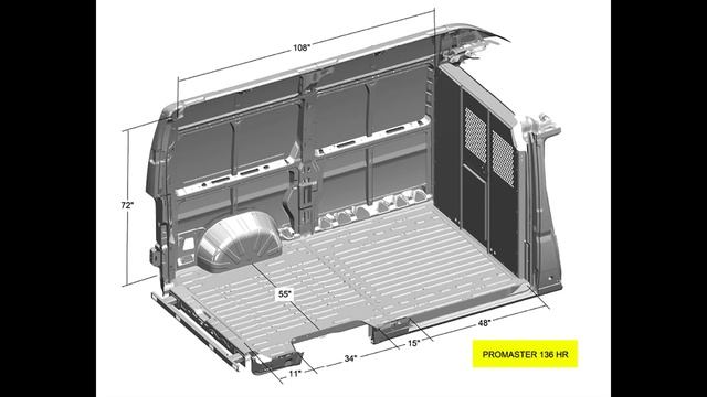 Dodge RAM ProMaster Van Measurements Interior Dimensions Van Build ...