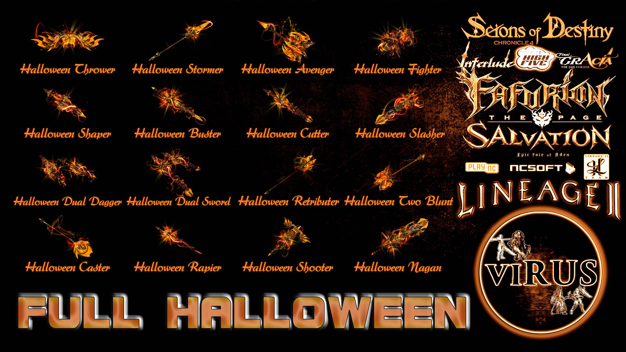 Full Set of Halloween Weapons. LINEAGE II. Any Chronicles ◄√i®uS►