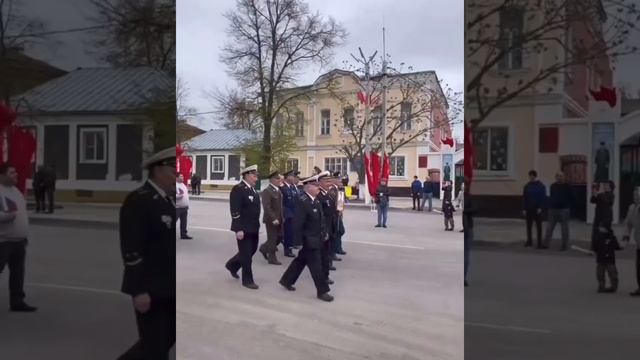9 мая. Чаплыгин. Шествие колонны ( автор видео https://vk.com/gggelik)