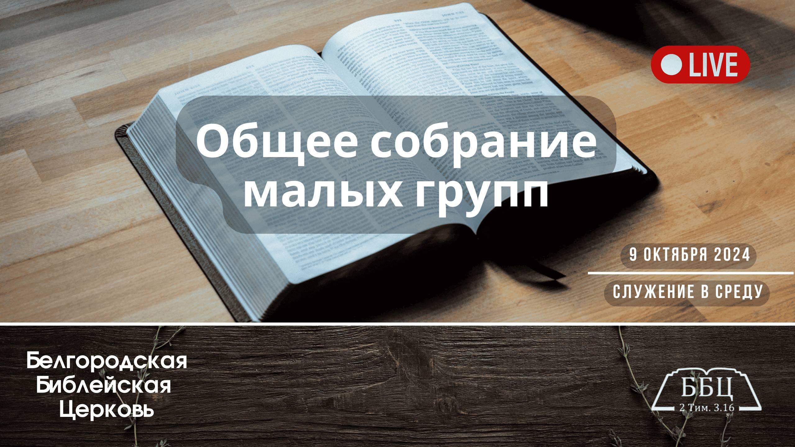 МалыеГруппы — 2Кор 11: Общее собрание малых групп (обобщение 2 Кор. 1-13 гл.) | 09' 10' 2024'