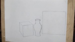 Рисование простым карандашом, построение( натюрморт с гипсовой фигурой)