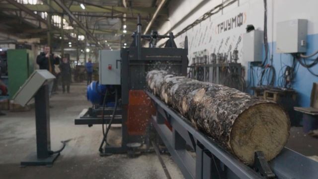 Брусовальный Станок для Распиловки Тонкомера ТРИУМФ С750 Line (с автоматическим отделителем горбыля)