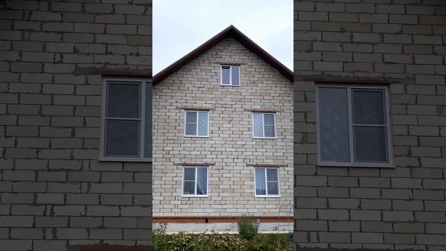 Фасад с ТЕРМОПАНЕЛЯМИ ✅ #газоблок #фасад #строительство #утепление  #мокрыйфасад #сайдинг