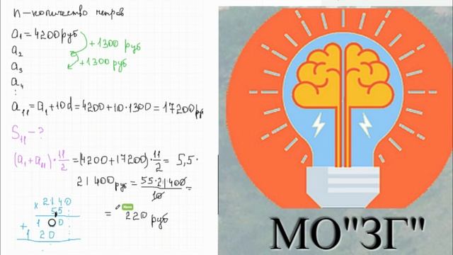 2. Задачи. Сумма n членов арифметической прогрессии