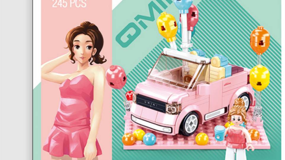 Собираем из деталей Lego. Sluban. Машина для девочки. Лего схемы и инструкции