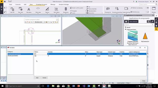 4. ARE11 Tekla Custom Component Seam