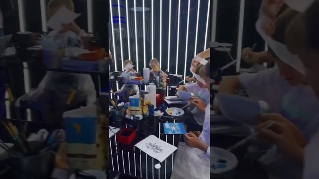 Мастер-класс по созданию картин на холстах #мастерклассывмоскве #выездныемастерклассы #мк #рисование