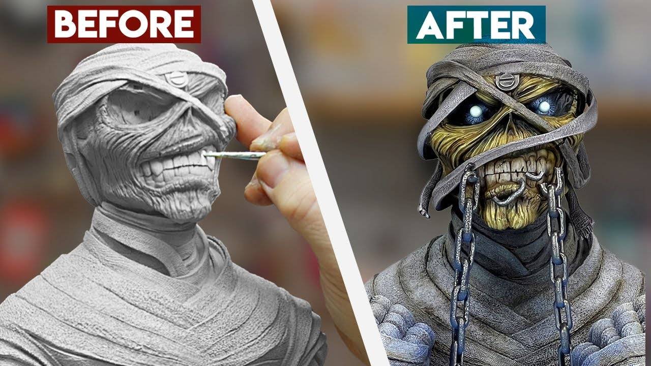 Раскрашиваем статую Эдди Пауэрслейва Iron Maiden