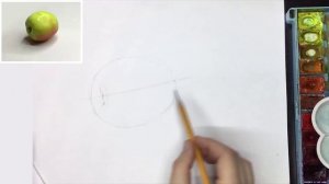 Школа рисования АНУРИСУЙ! 1 неделя. ЖИВОПИСЬ! Пишем яблоко акварелью. АКВАРЕЛЬ