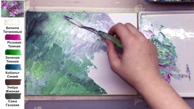 Цветущая сакура. Как нарисовать цветы АКРИЛ! Сезон 9-5 | Мастер-класс ДЕМО