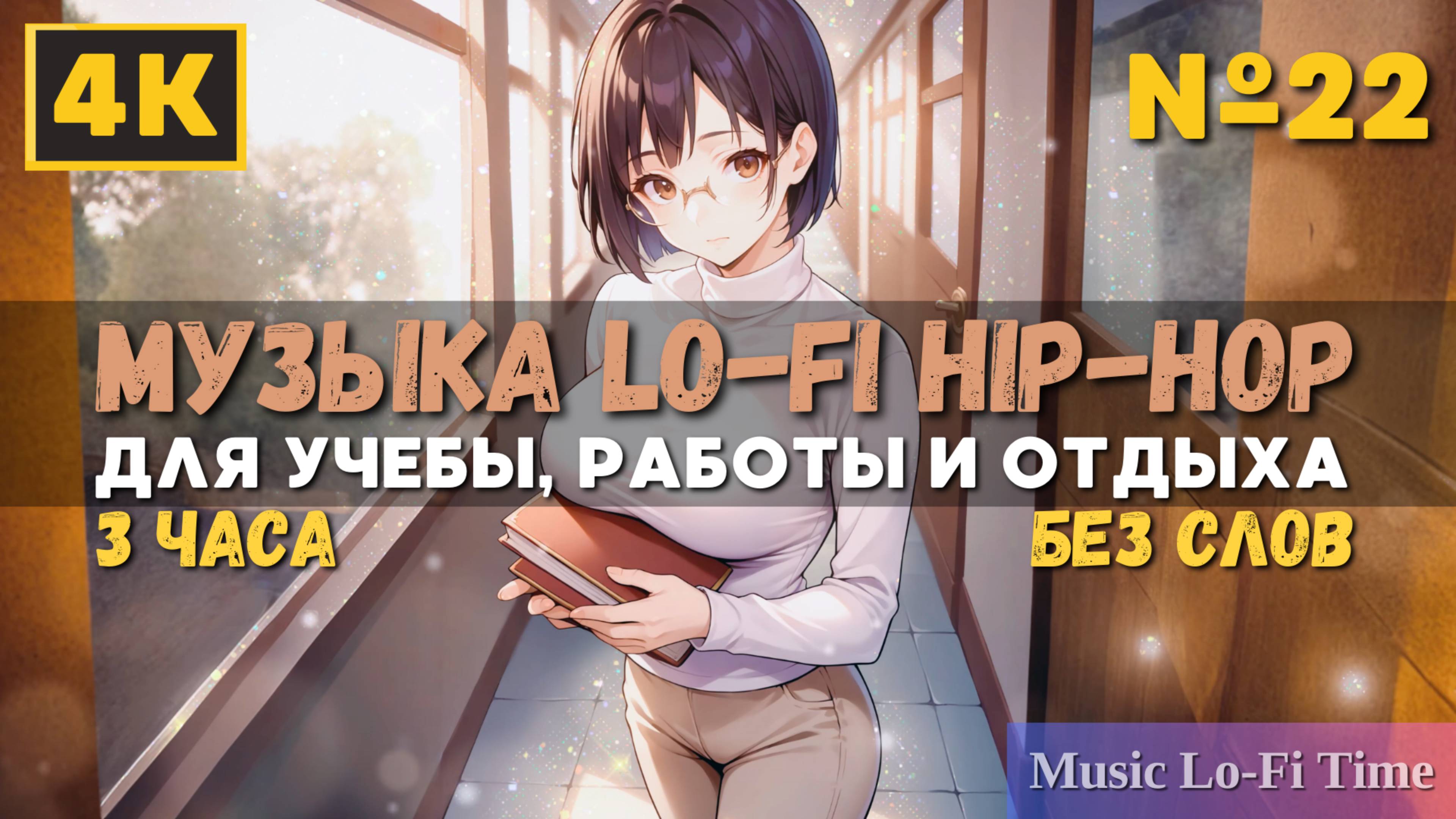3 Часа/4К - Музыка Lofi Hip-Hop №22 музыка для работы, учебы, фона, баров и кафе