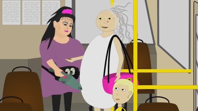 Бабка Алка Серия 11 - Бабки В Автобусе - Уродская Анимация