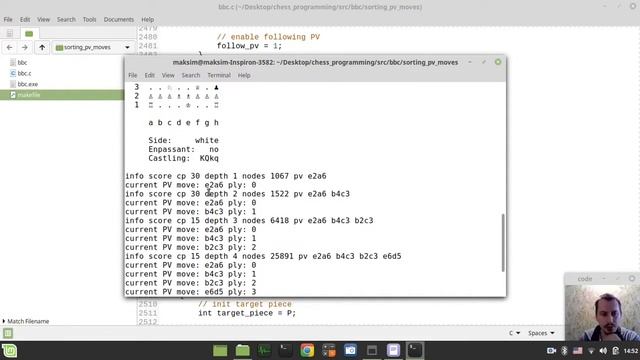 60-Bitboard CHESS ENGINE in C  sorting PV moves   some BONUS TALK at the end