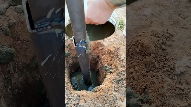 установка уличной качели 2 часть бетонирование