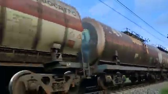 Электровоз ВЛ10У-396 с Наливным Поездом