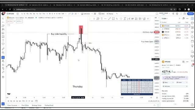4. Price Action Review(Bitcoin Review) 1-13-24