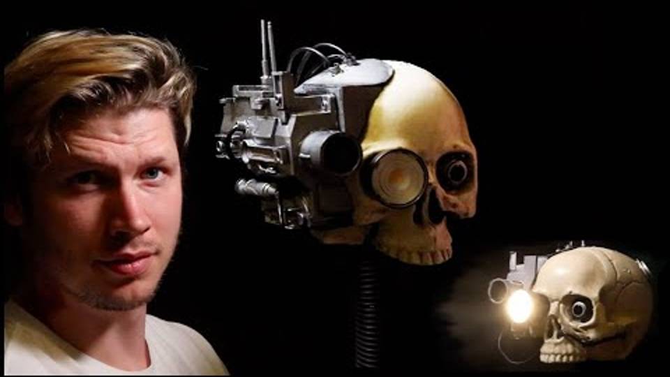 Building a SERVO SKULL LAMP from a Halloween decoration! Warhammer 40k Crafting DIY