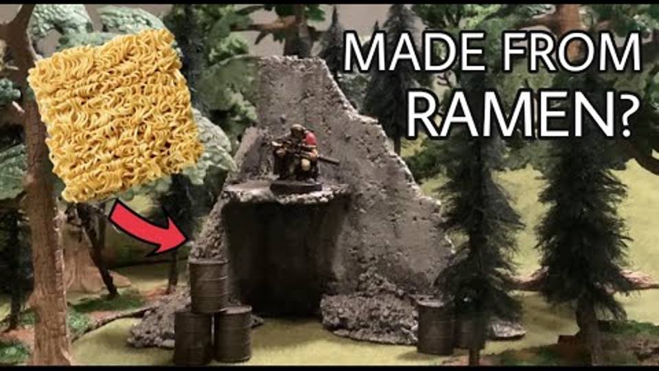 Terrain from RAMEN? Making 40k Ruins with Instant Noodles
