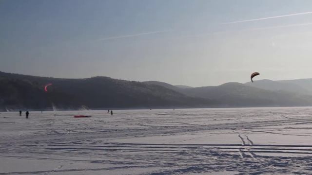 Сноукайтинг на Красноярском море-2.