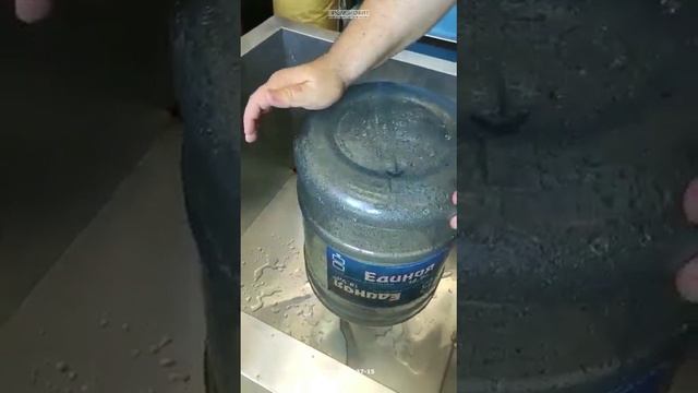 Работа ополаскивателя тары для 19 л бутылей производства ООО Промбиофит