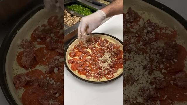 Have you ever had REAL CHICAGO DEEP DISH PIZZA_ #pizza #deepdish #foodchallenge