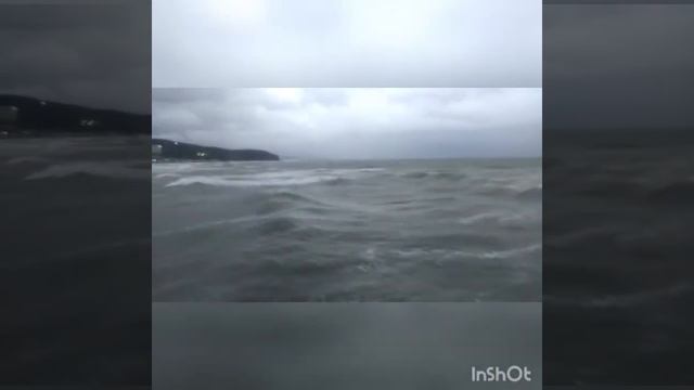 Шторм на Черном море сегодня с утра п. Лермонтово