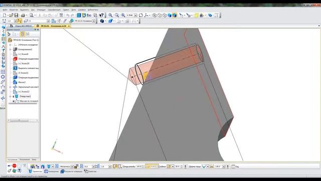 Часть 4. Создание отверстий в деталях сборки и добавление крепежей из библиотеки