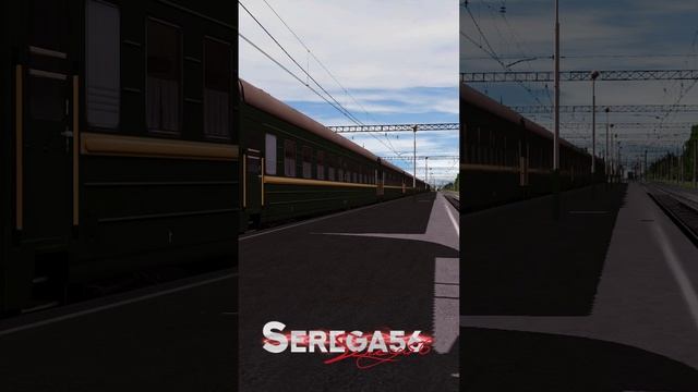 Trainz 22, «ЭП2К-088 проходит станцию Назия»