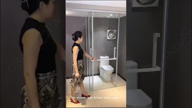 High quality difference models double sliding tempered glass frameless shower door #showerdoor