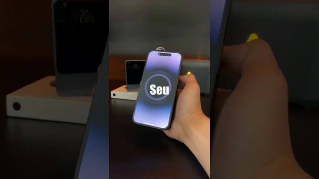 Esqueça os nós de cabos e abrace a tecnologia com o Powerbank Magnético! #tecnologia #iphone