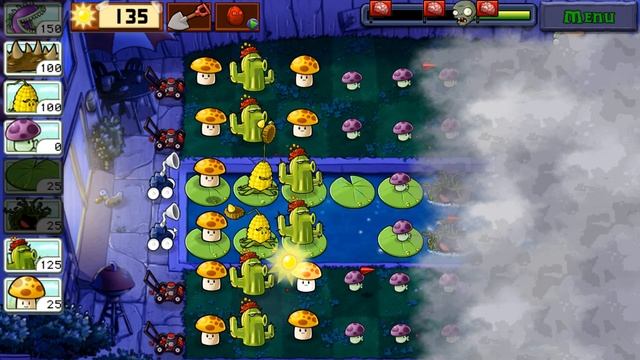 Plants vs. Zombies - Level 4 - Fog - Adventure 2 - Android Gameplay ...